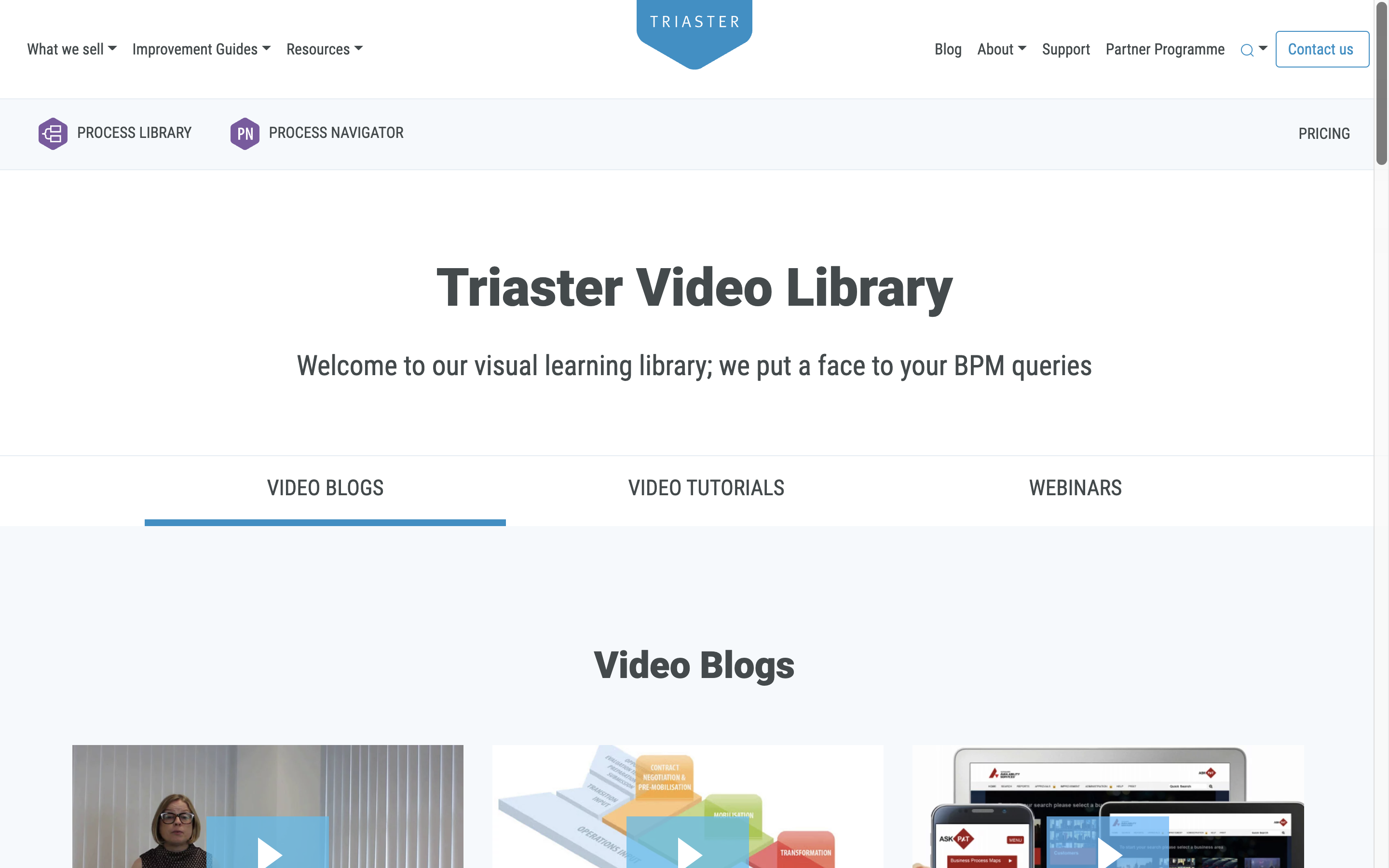 Triaster Video Library